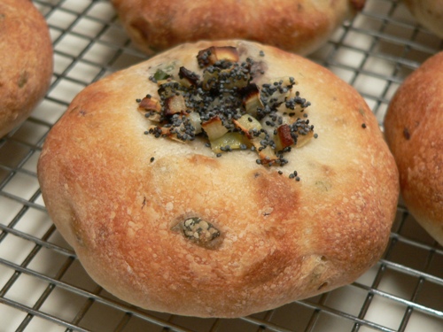 Olive Bialy | Fig Jam and Lime Cordial