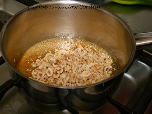 Hazelnut Praline | Fig Jam and Lime Cordial