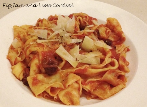 Stefano Manfredi pasta | Fig Jam and Lime Cordial