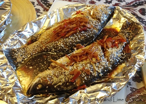 Baby Barramundi | Fig Jam and Lime Cordial