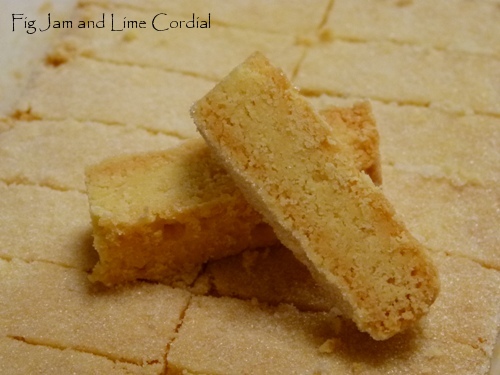 Soothing Shortbread | Fig Jam and Lime Cordial