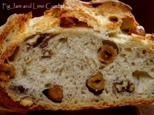 Sourdough Hazelnut, Pecan and Almond Loaf | Fig Jam and Lime Cordial
