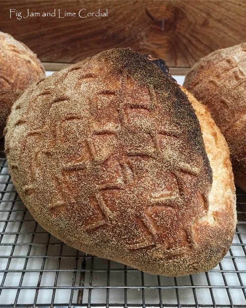 Embossed Sourdough Loaves | Fig Jam and Lime Cordial