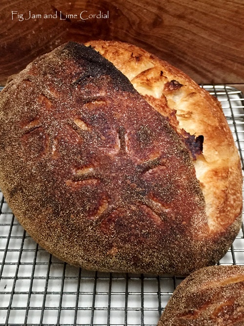 Embossed Sourdough Loaves | Fig Jam and Lime Cordial