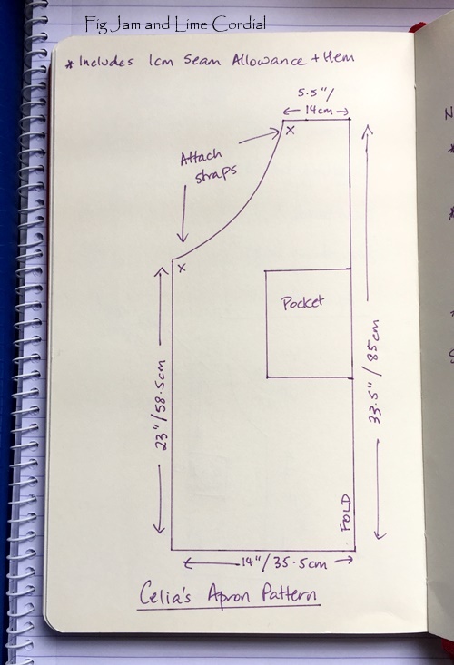 Apron Pattern | Fig Jam and Lime Cordial