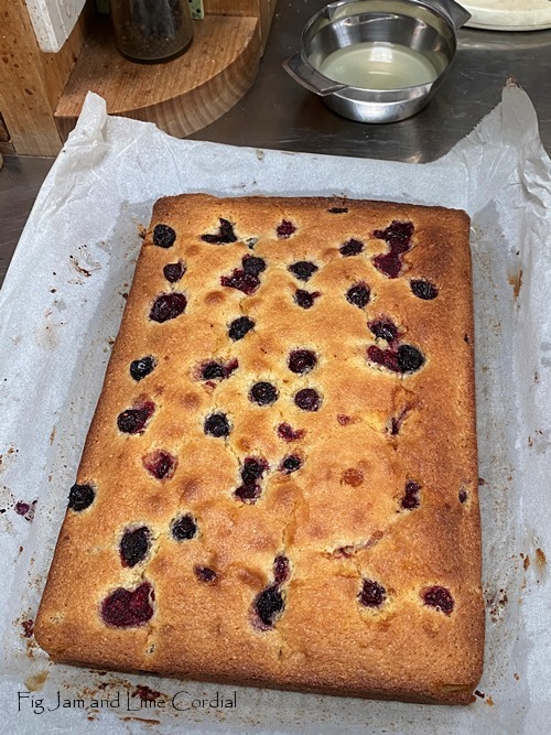 Mixed Berry, Almond and Lemon Cake | Fig Jam and Lime Cordial